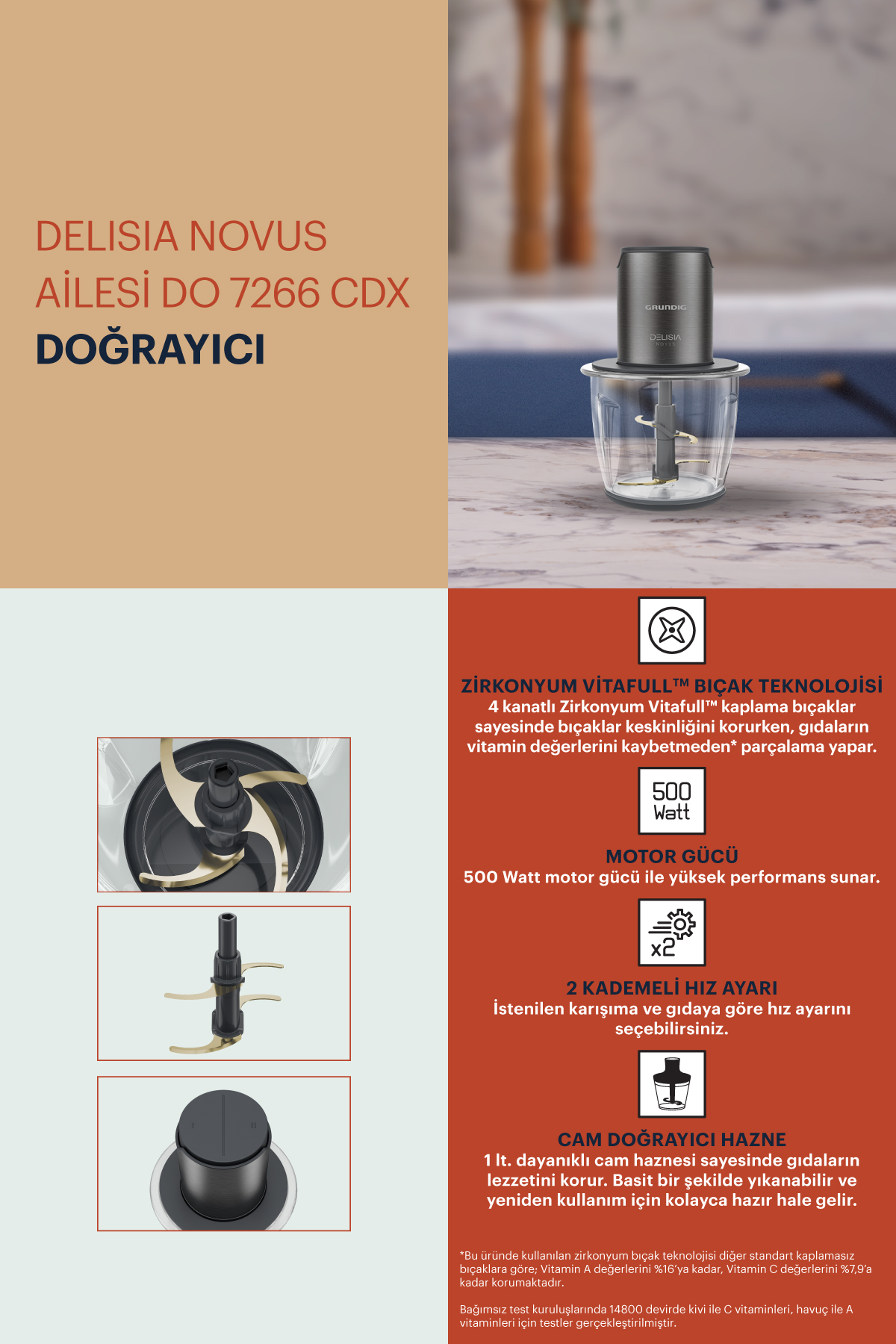 DO 7266 CDX | Doğrayıcı | Küçük Ev Aletleri | Grundig Türkiye